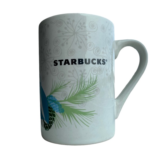 Starbucks | Kitchen | Starbucks Coffee 21 White Winter Snow Blue Bird ...